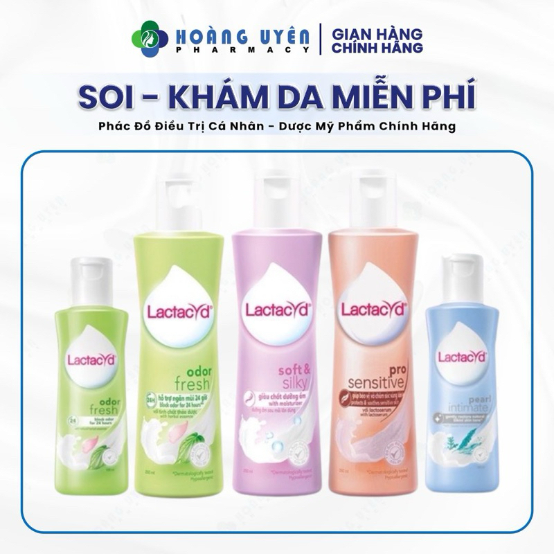 [250ml] Dung dịch vệ sinh phụ nữ Lactacyd lá trầu odor fresh/ Soft & Silky/ Pro Sensitive ...