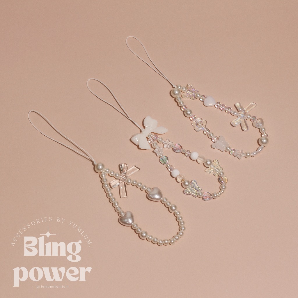 Dây đeo điện thoại xỏ hạt part 1 - BLING POWER | Shopee Việt Nam