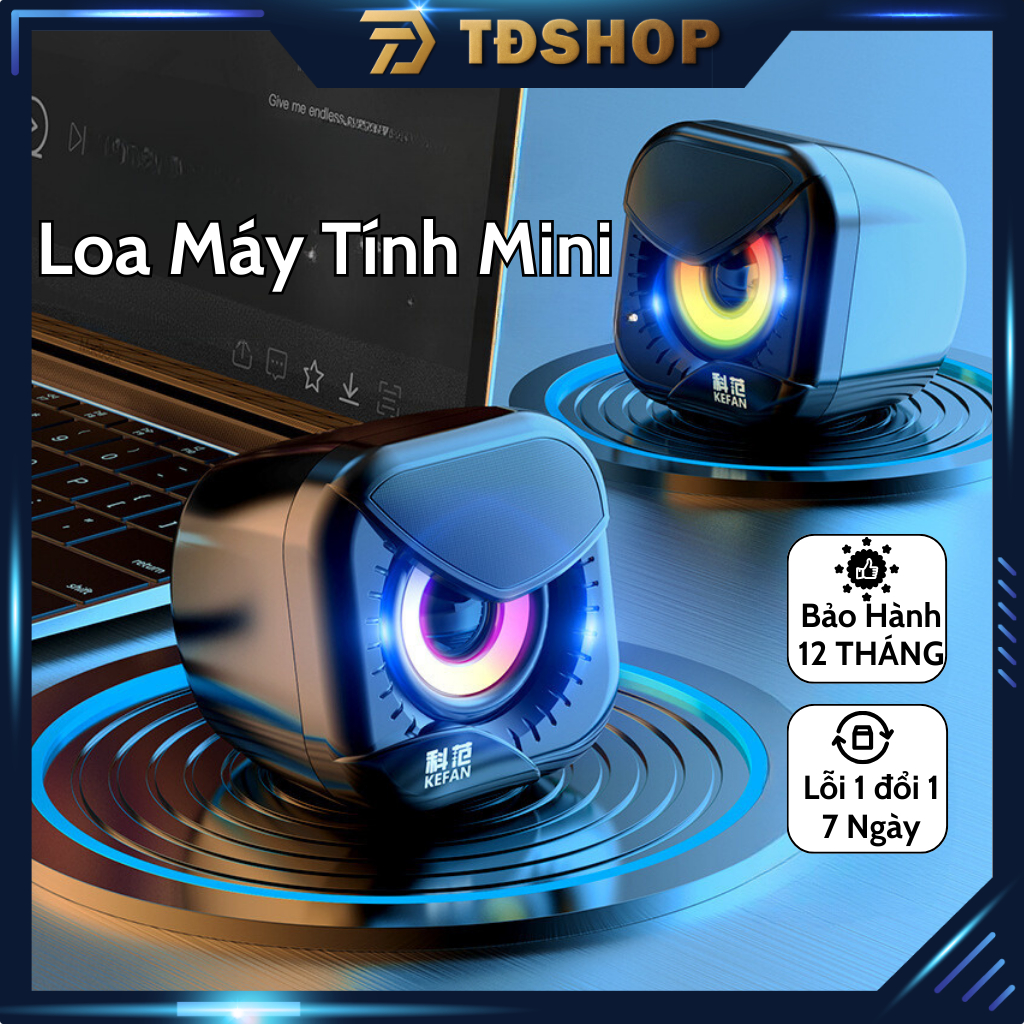 Loa máy tính để bàn mini 2024 có mắt led cực chất. Bộ loa pc gaming có ...