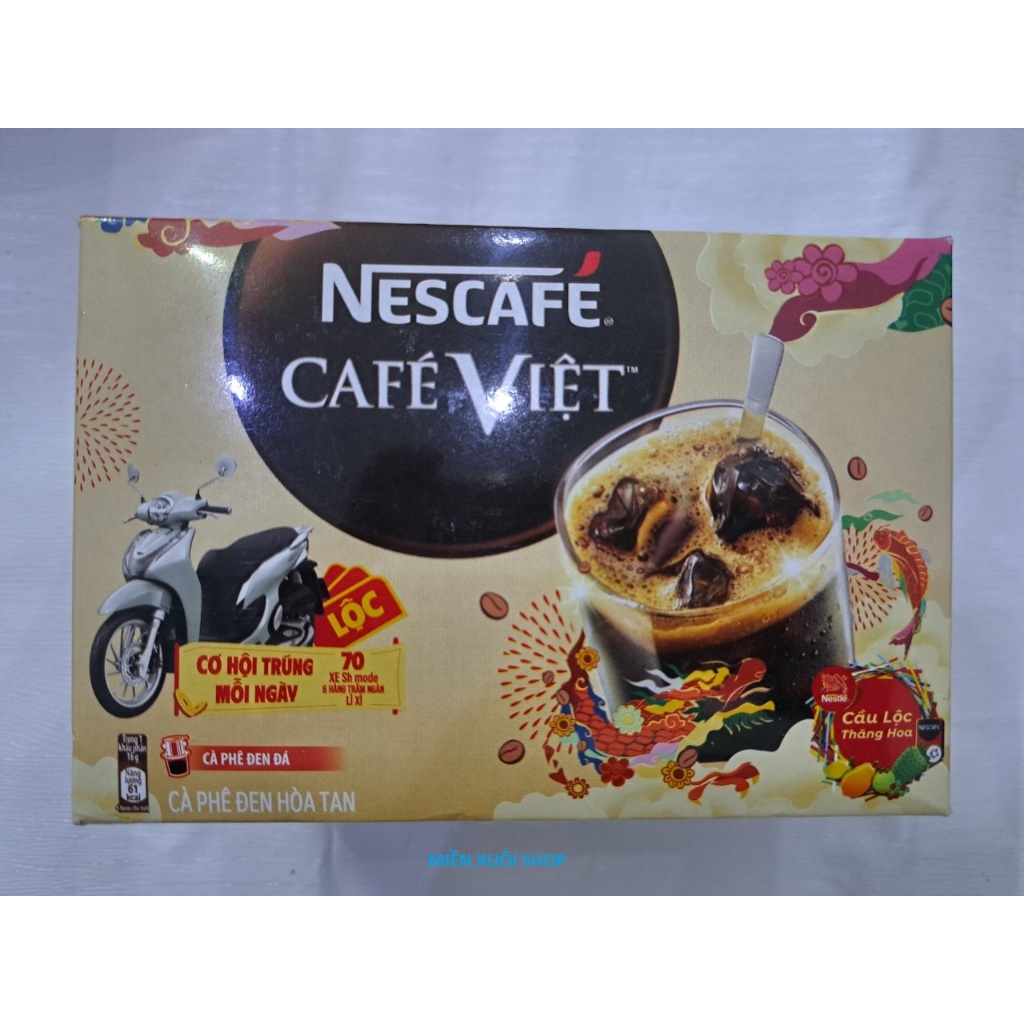 Cafe đen đá Nescafe Cafe Việt hộp 240g (15 gói x 16g) | Shopee Việt Nam