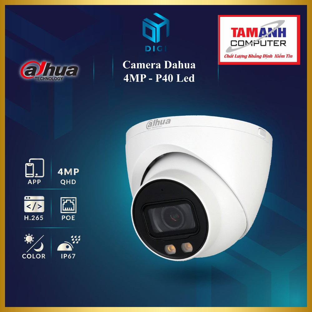 Camera Dahua IP 4MP,Có màu ban đêm + POE + Micro..[ Trong nhà ...
