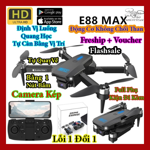 Flycam E88 Max Mini, Camera 4K Quay Phim Và Chụp Ảnh Trên Cao Hình Ảnh ...
