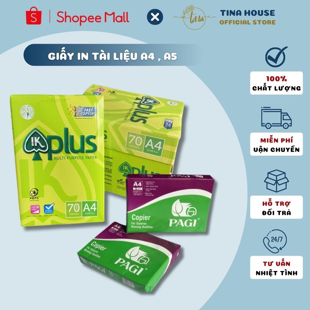 Giấy In A4 A5 500 Tờ Định Lượng 70gsm Dụng Cụ In Ấn Văn Phòng Chất Lượng Cao | Shopee Việt Nam