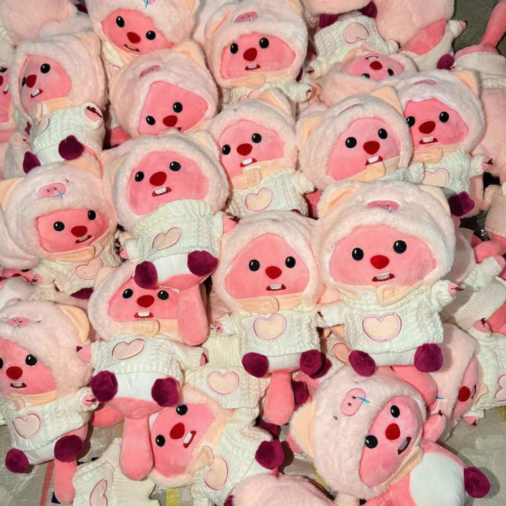 Gấu Bông Loopy Cosplay Mũ Heo Loopy Đội Mũ Heo Mặt Áo Len Có Thể Cởi Ra ...