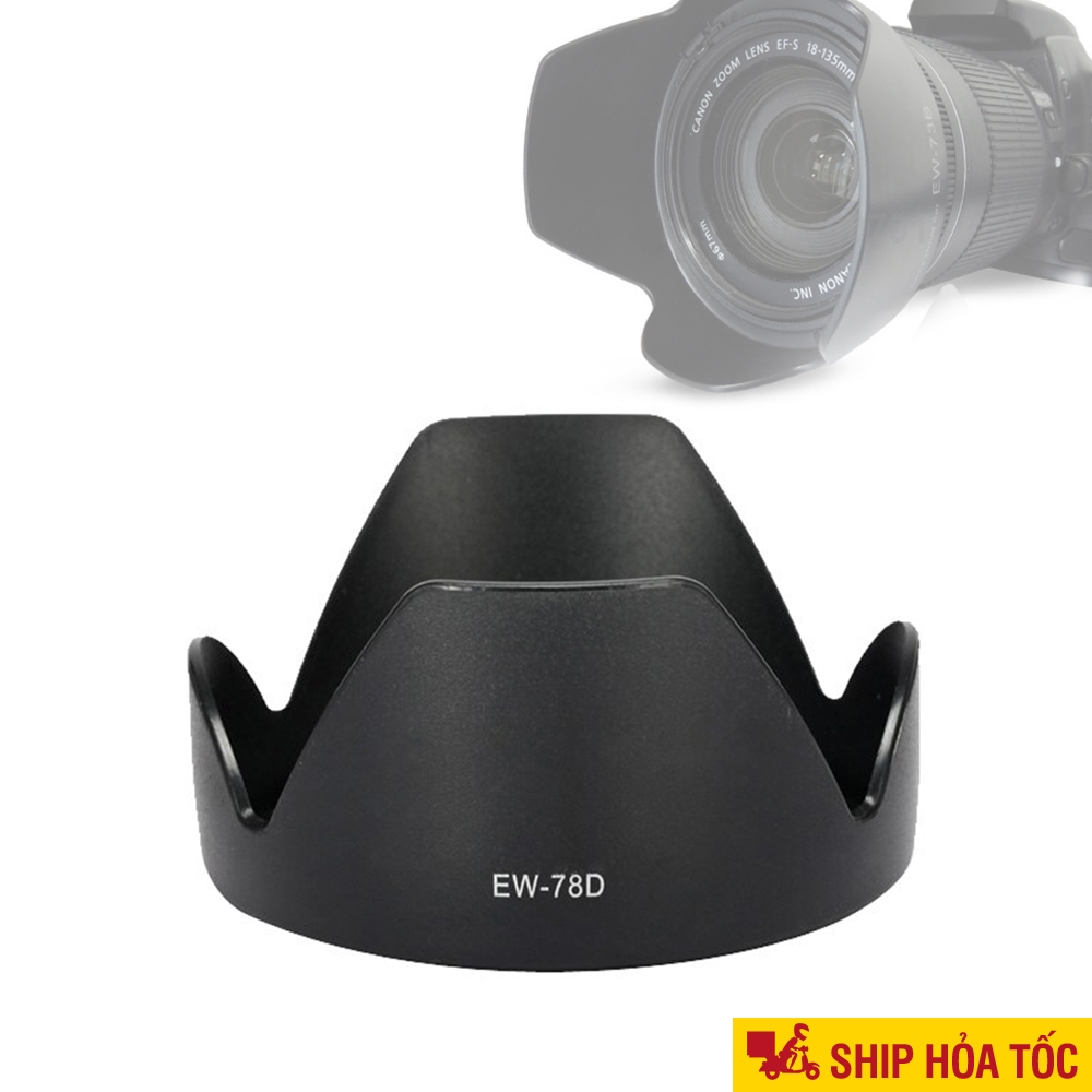 Lens hood Canon EW-78D cho Ống kính Canon EF 18-200mm USM, 28-200mm IS Loa che nắng EW 78D ...