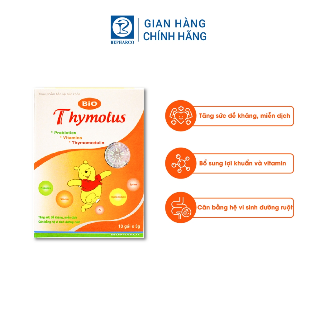 Bio Thymolus bổ sung men vi sinh, hỗ trợ cho trẻ biếng ăn hộp 10 gói ...