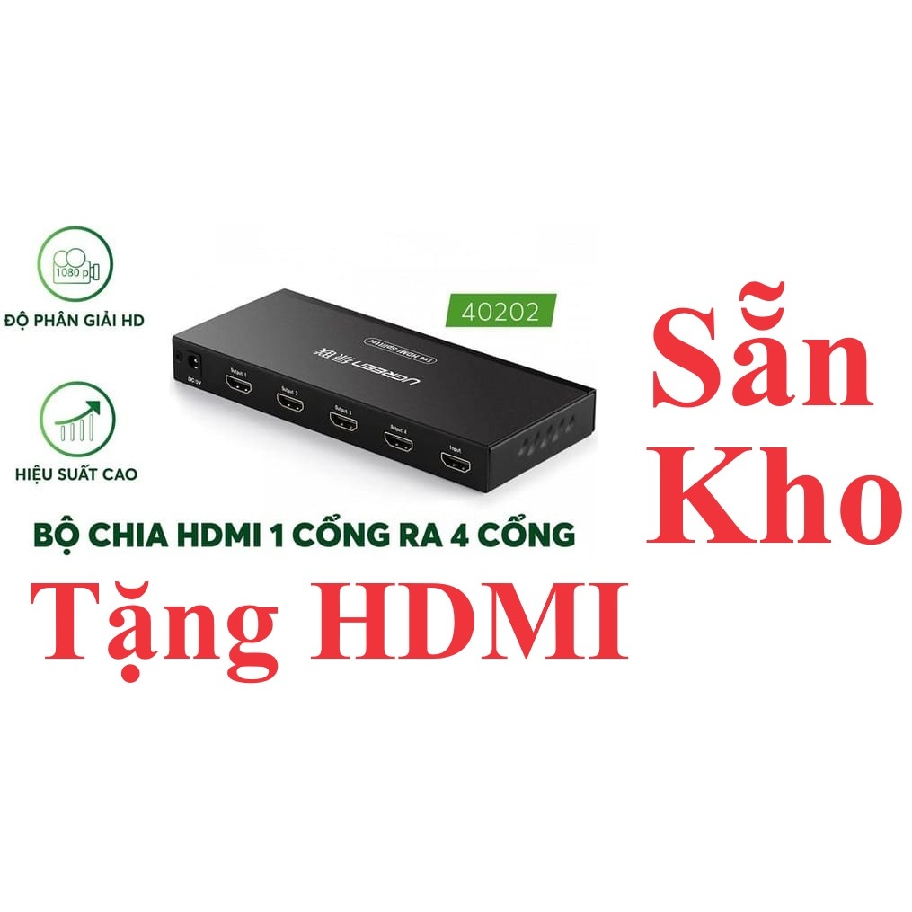 Bộ chia HDMI Ugreen 40202 1 Vào 4 Ra Ugreen Chuẩn 4K Ultra HD | Shopee Việt Nam