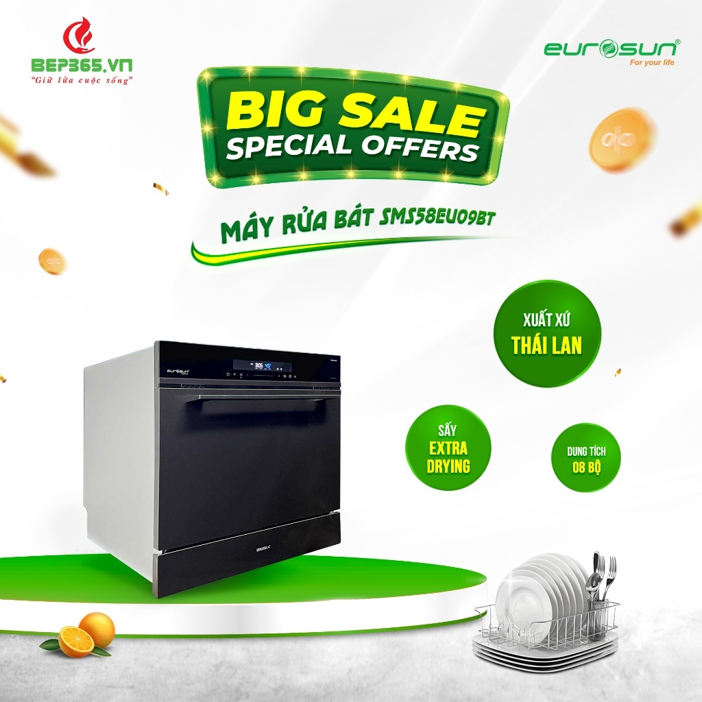 Máy rửa bát Eurosun SMS58EU09BT | Shopee Việt Nam
