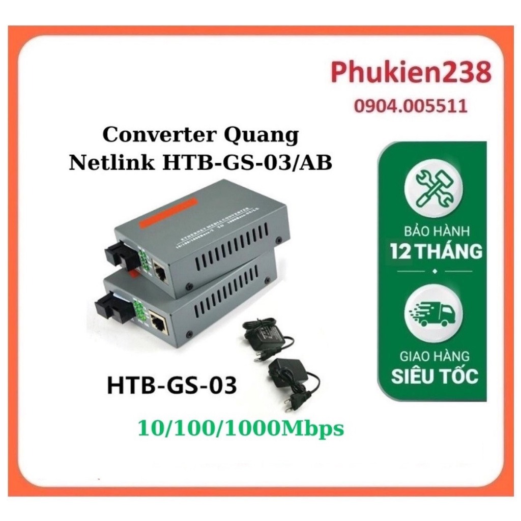 Bộ chuyển đổi Converter quang NetLink HTB-GS-03 AB | Shopee Việt Nam