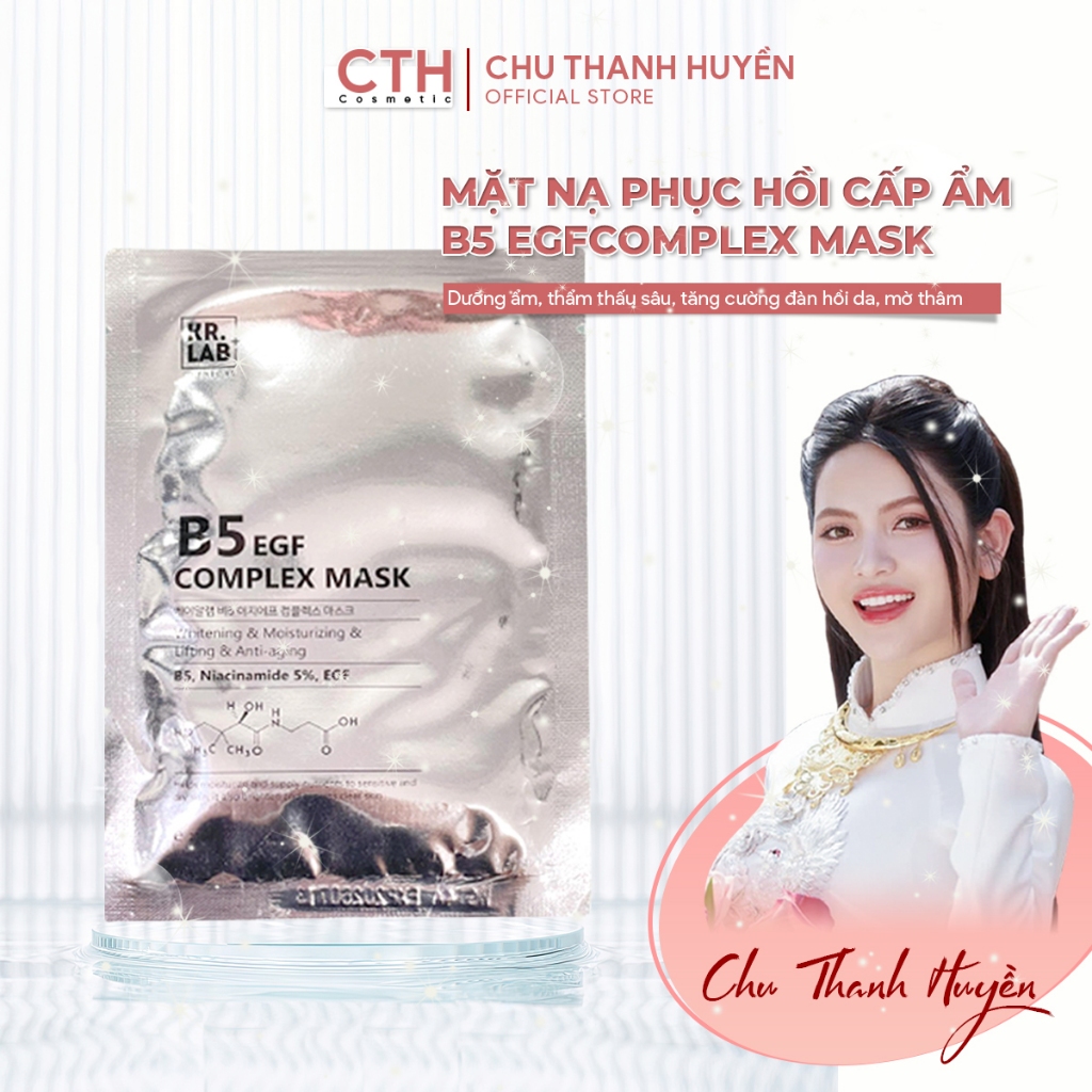Combo 10 miếng Mặt nạ phục hồi cấp ẩm B5 EGF Complex Mask Kr.Lab 25ml ...