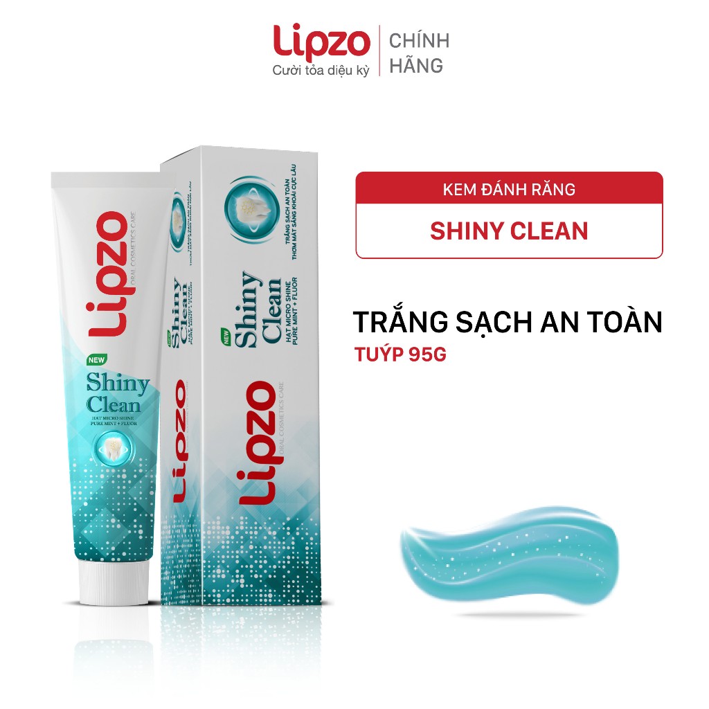 Kem Đánh Răng Lipzo Shiny Clean 95g – Vị The Mát, Diệt Khuẩn, Khử Mùi ...