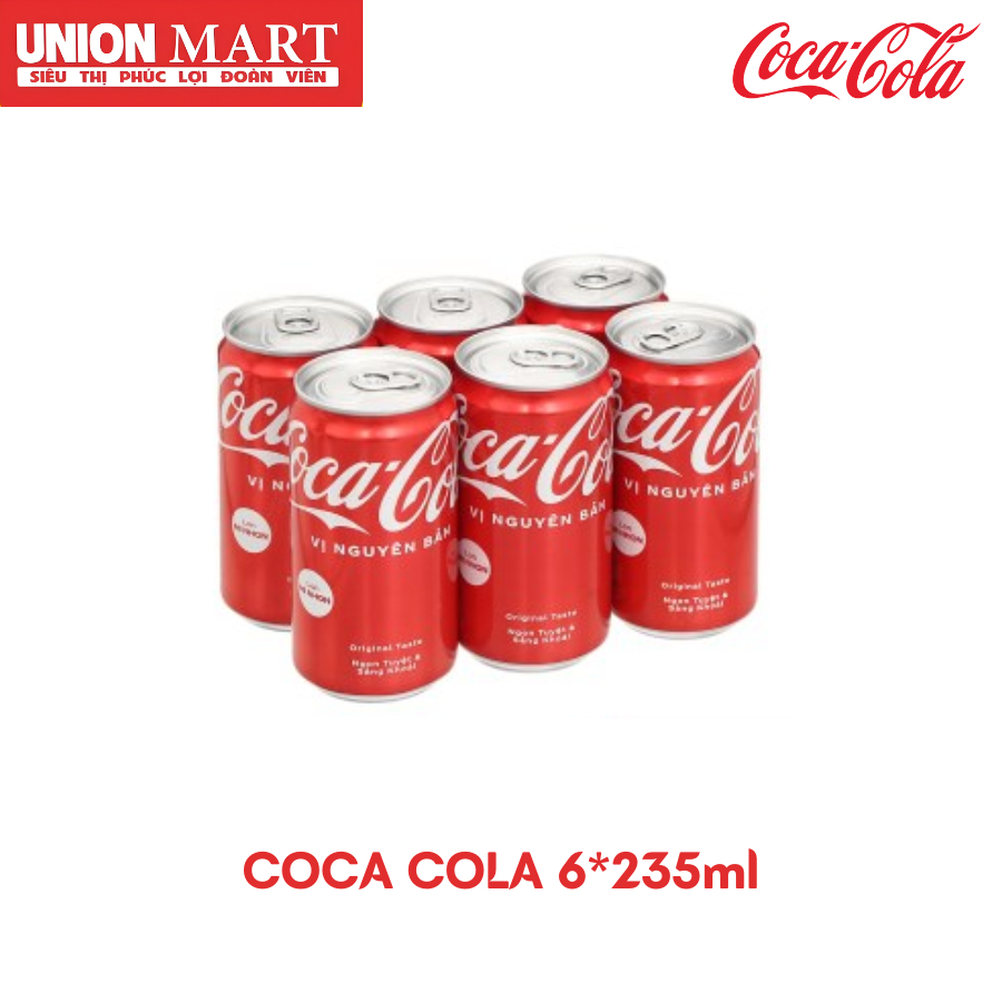 Lốc 6 Lon Nước Ngọt Có Gas Coca Cola 235ml | Shopee Việt Nam