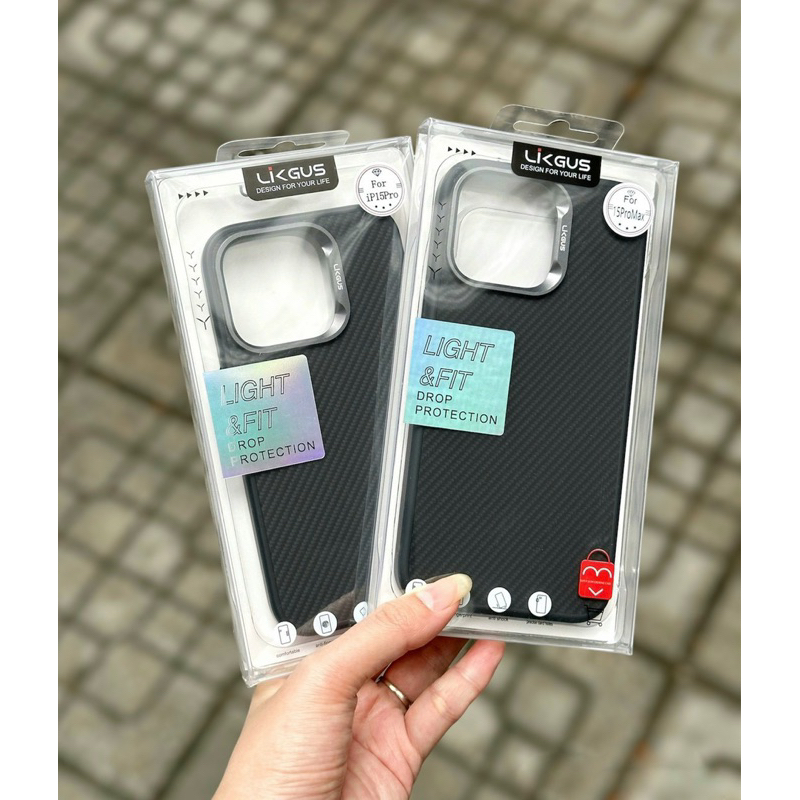 Ốp likgus lưng carbon vành cam thép iphone 16 pro max/ ip15 pro max ...