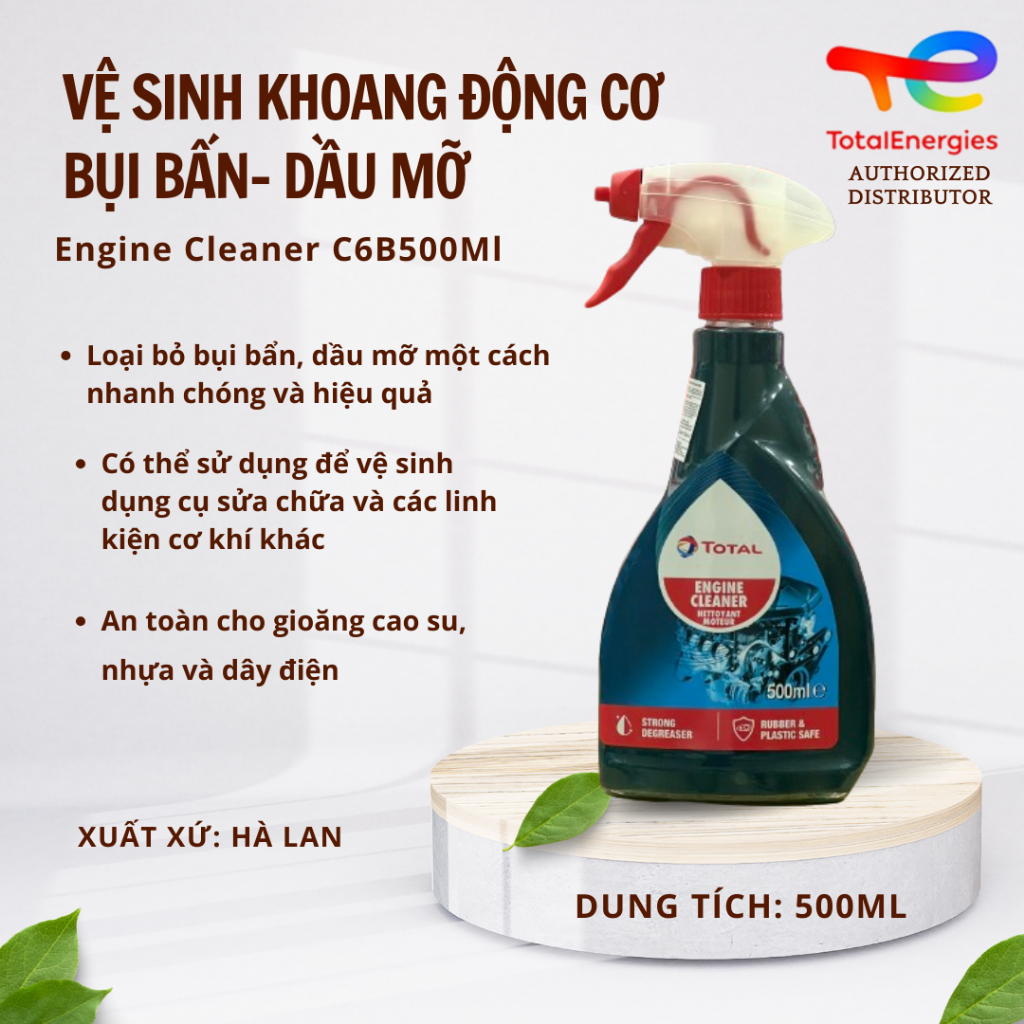 Vệ sinh khoang máy động cơ vết bẩn dầu mỡ - Total Engine cleaner 500ml ...