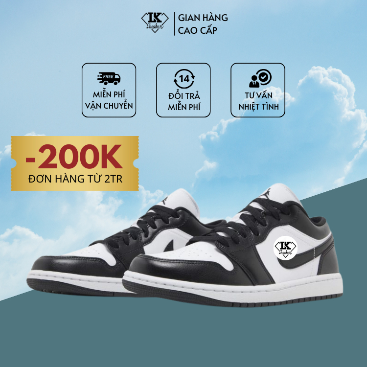 Giày JD Panda low cổ thấp đen trắng full box bill bản cao cấp chỉ cực ...