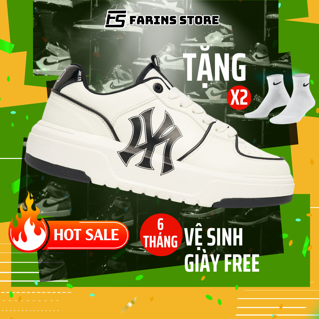 Giày MLB Chunky Liner White Black Chính Hãng Cho Nam Nữ, MLB Chunky ...