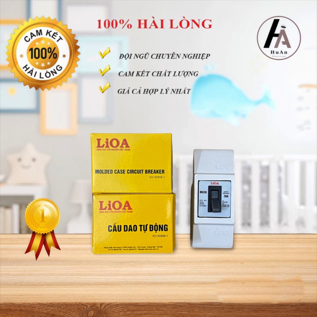 Át Aptomat LIOA - Cầu dao tự động 20A, 30A có bán kèm theo vỏ Aptomat ...