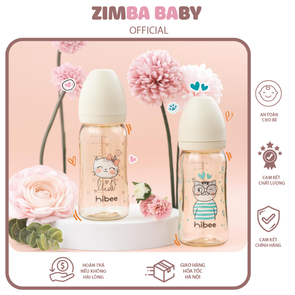 Bình Sữa Cho Bé Chính Hãng HiBee Hàn Quốc Mẫu Trơn Và Họa Tiết Hộp 2 ...