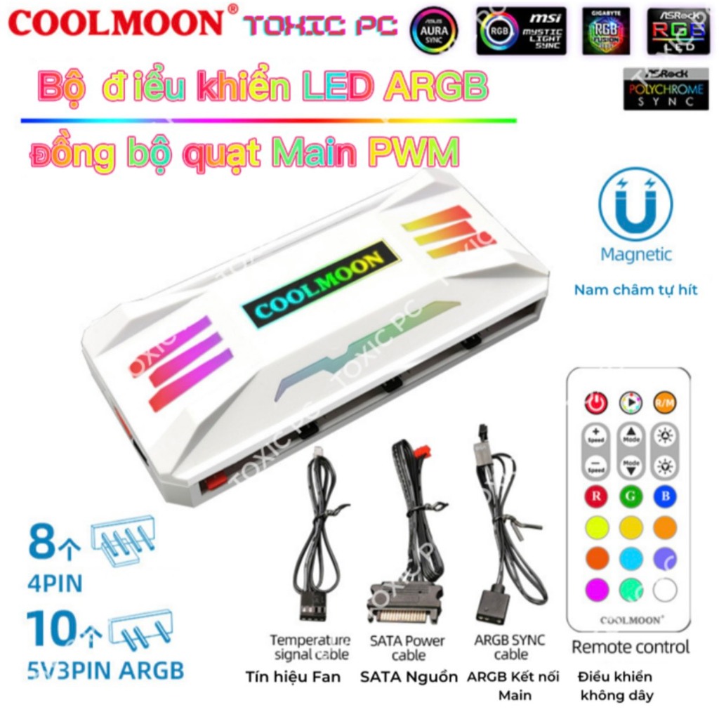 Quạt tản nhiệt, Fan Led ARGB vô cực - Phiên bản gió thổi xuôi và thổi ...