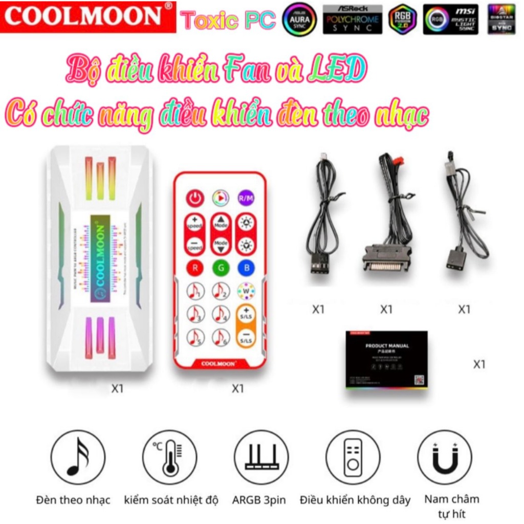 Quạt tản nhiệt, Fan Led ARGB vô cực - Phiên bản gió thổi xuôi và thổi ...
