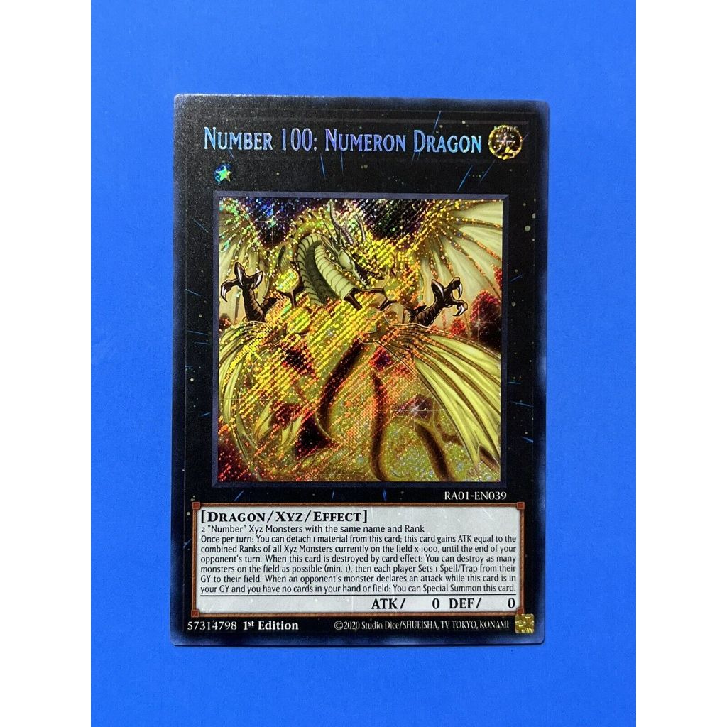ra01 Lá bài thẻ bài Yugioh Number 100 Numeron Dragon - super secret ultra Rare - Tặng bọc bài ...