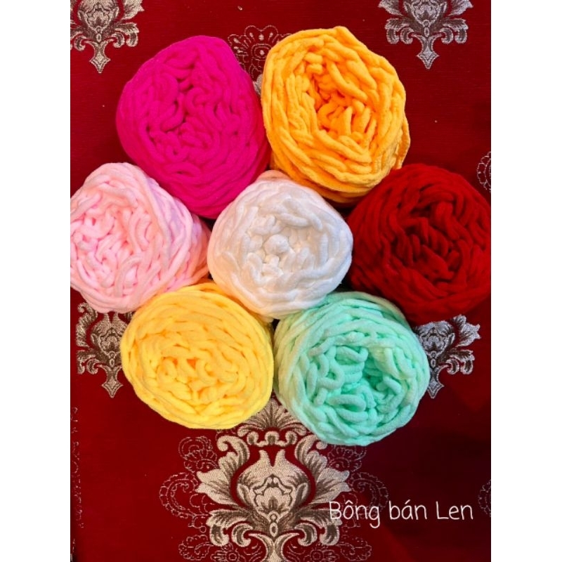 [Bông bán Len] Len nhung đũa nhiều màu mềm mịn 100g | Shopee Việt Nam