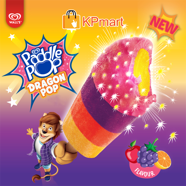 Kem kẹo nổ trái cây Wall's Paddle Pop Dragon 50g | Shopee Việt Nam