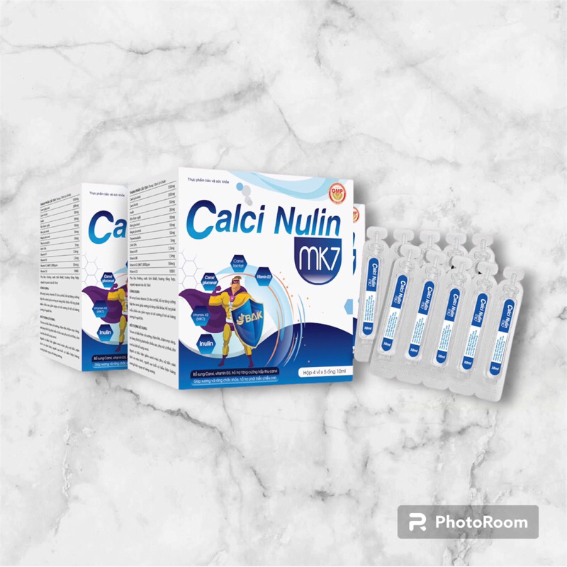 Calci Nulin MK7 (Hộp 20 ống) Bổ sung canxi, vitamin D3, Hỗ trợ tăng ...