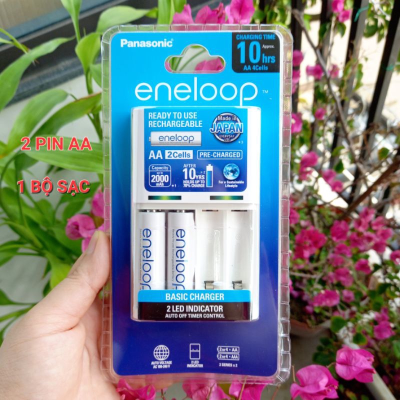 Bộ sạc tiêu chuẩn Panasonic BQ-CC51 kèm 2 pin Eneloop AA 2000mAh - Hàng ...