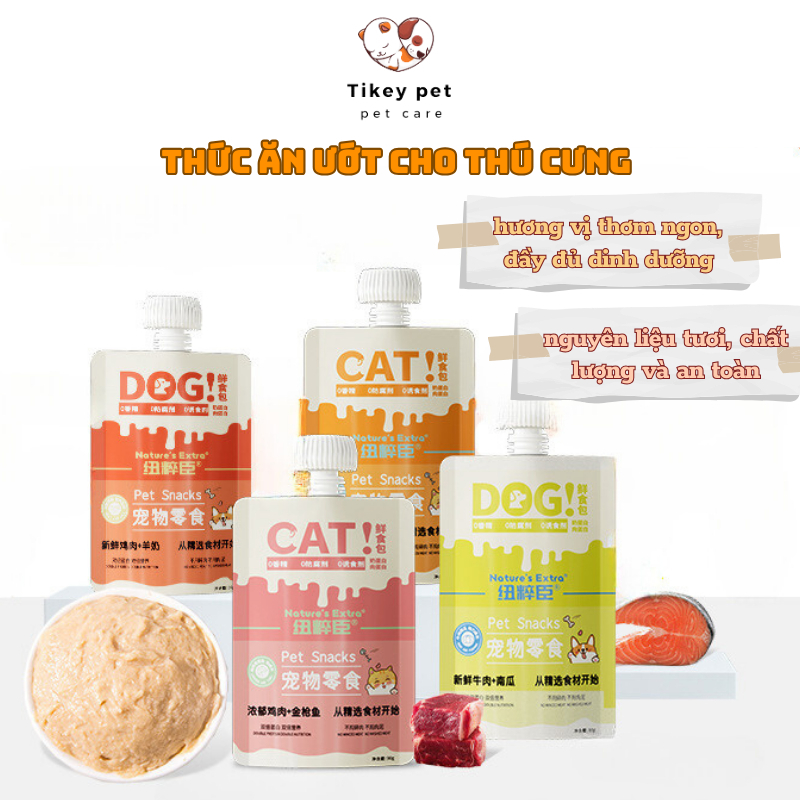 Thức ăn ướt cho chó mèo Pet Snacks 90g, thơm ngon và đầy đủ chất dinh ...