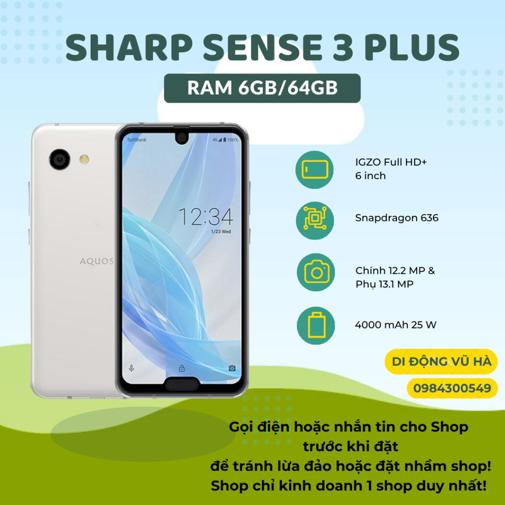 Điện thoại Sharp Shv46 sen 3 plus ram 6/64gb đẹp keng | Shopee Việt Nam