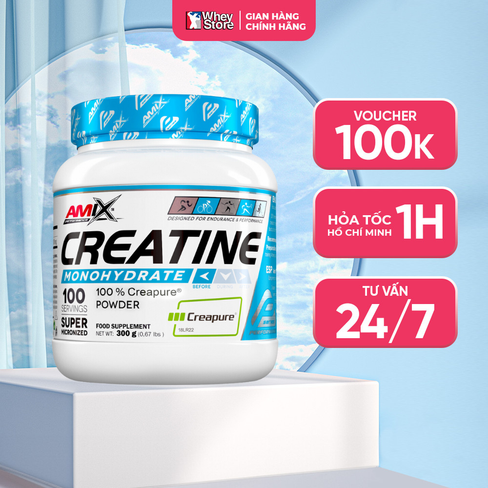 Amix Creatine Monohydrate Creapure 300g, bột tăng sức mạnh Creatine ...