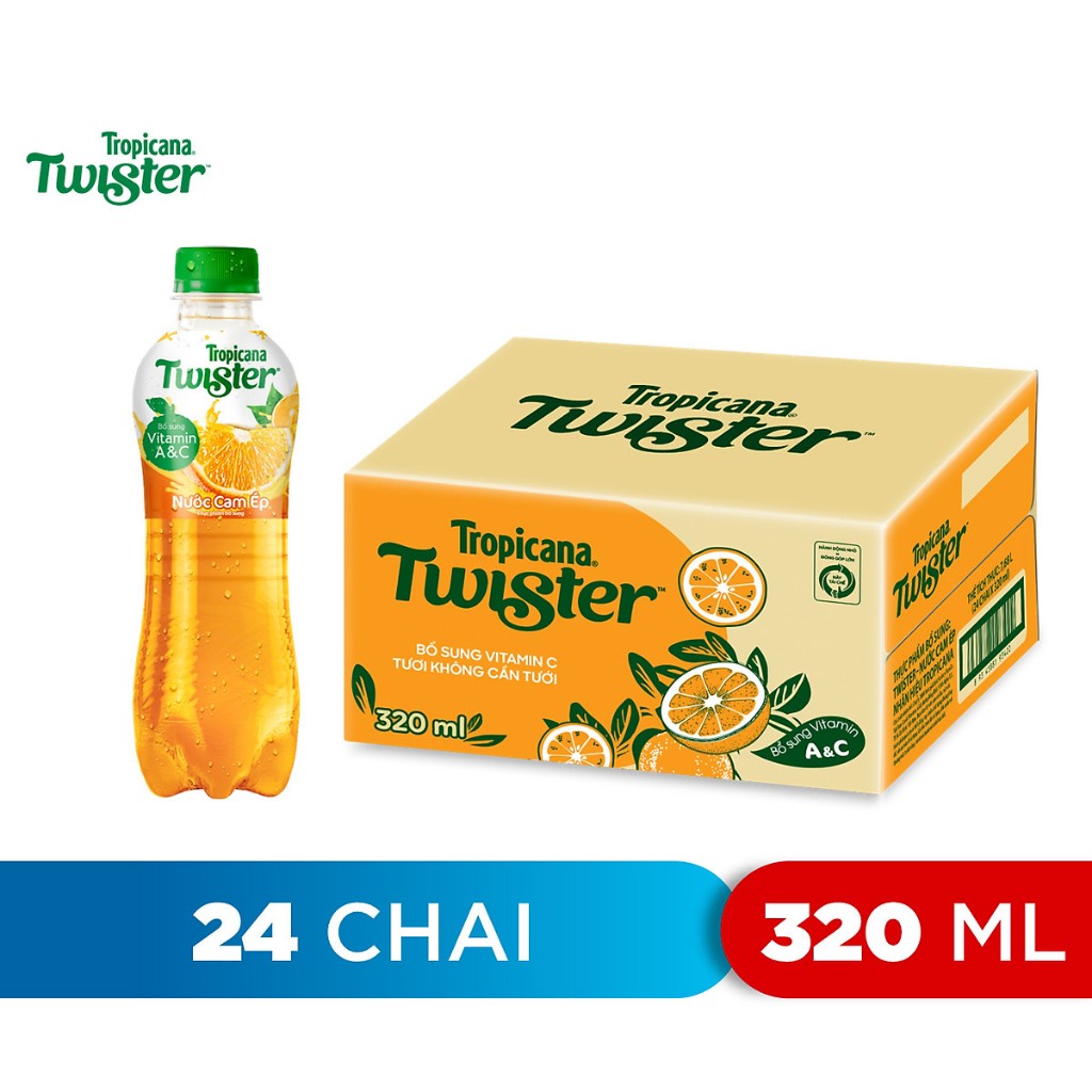 Thùng 24 Chai Nước Giải Khát Twister Cam 320ml | Shopee Việt Nam