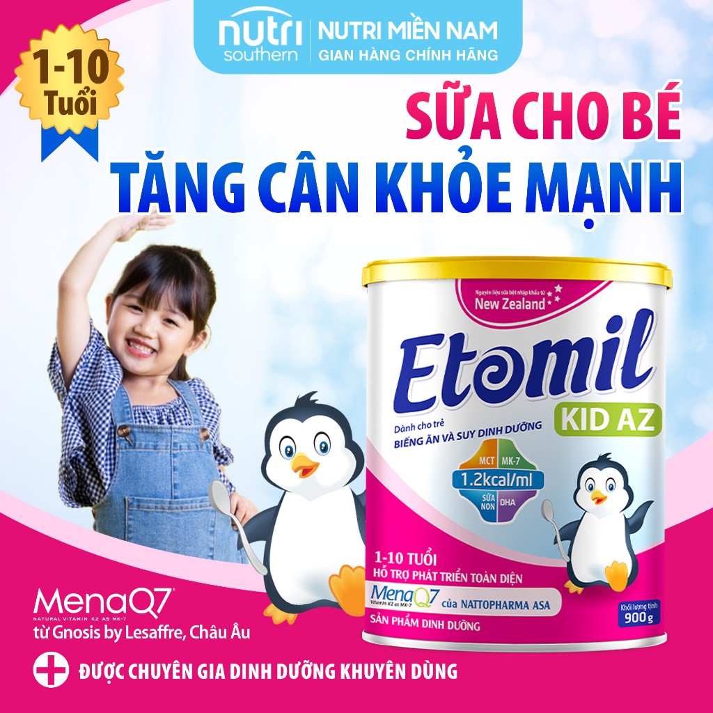 [Combo 2 hộp] Sữa năng lượng cao ETOMIL KID AZ 1-10 tuổi 900g | Shopee ...