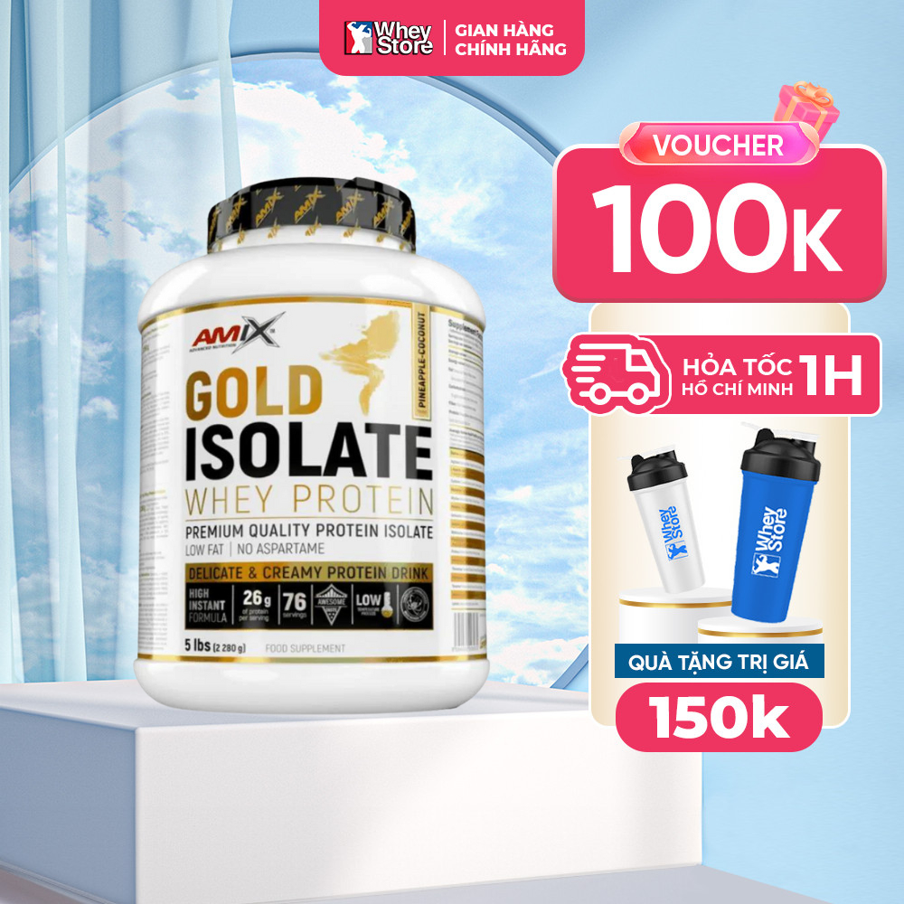Amix gold isolate 5lbs (2.3kg), whey protein isolate sữa tăng cơ amix ...