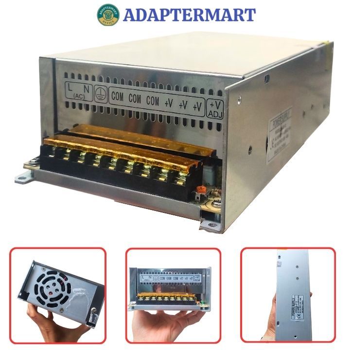 Nguồn tổ ong 12v 40a 480W có quạt tản nhiệt, nguồn led trang trí 12v ...
