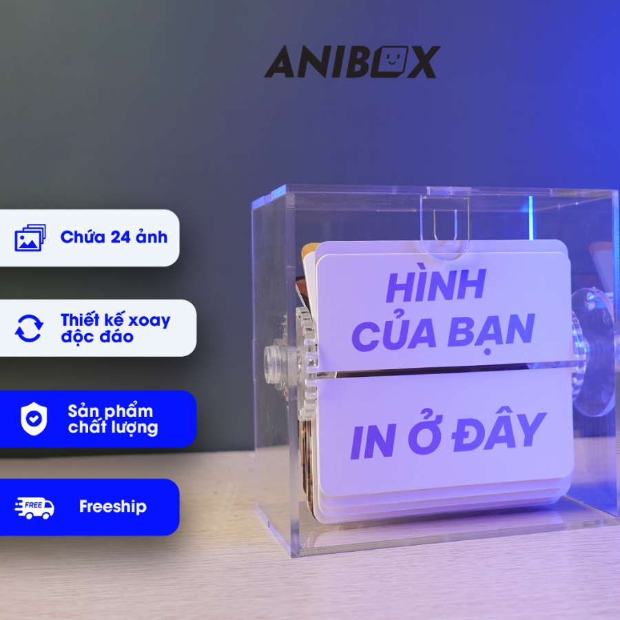 Hộp ảnh Anibox IN THEO YÊU CẦU decor nhà cửa, trang trí bàn làm việc ...