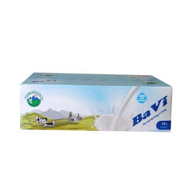 Thùng Sữa tươi tiệt trùng Ba Vì Có đường/ít đường 110ml - Date luôn mới | Shopee Việt Nam
