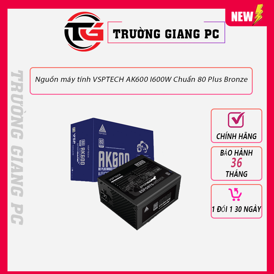 Nguồn PSU VSP AK600 600W 80PLUS BRONZE - new bảo hành 36 tháng | Shopee Việt Nam