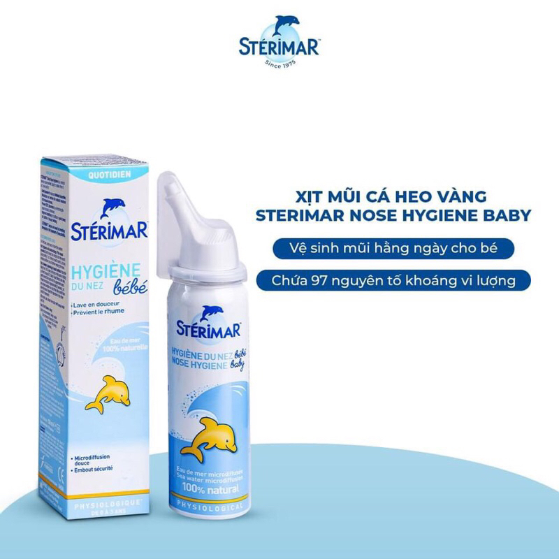 Xit mũi Sterima Nose Hygiene Baby - Vệ sinh mũi hằng ngày chai 50ml ...