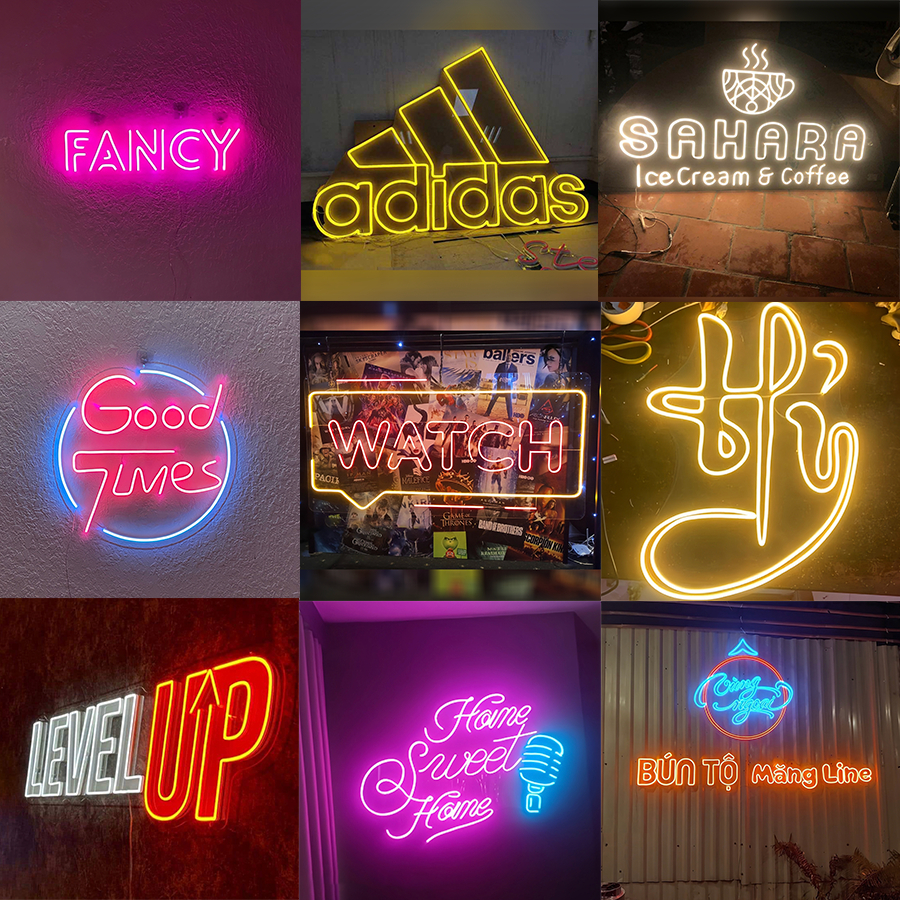 Đèn Led Neon theo tên, Led Neon theo yêu cầu, Led dán tường, led chữ ...