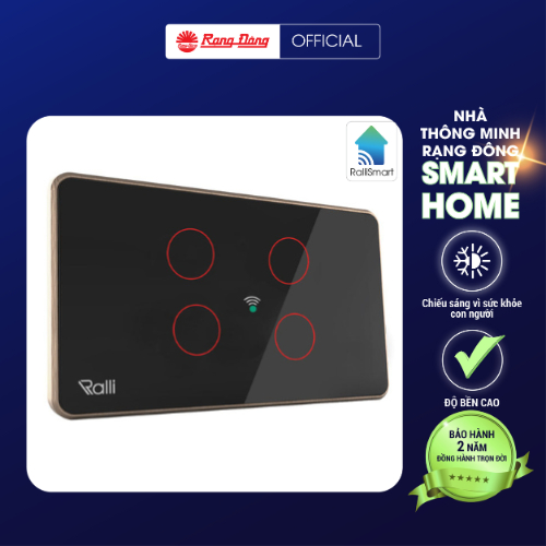 Công tắc cảm ứng thông minh Rạng Đông Kết nối Wifi Điều khiển và hẹn giờ qua điện thoại CTCU.WF ...