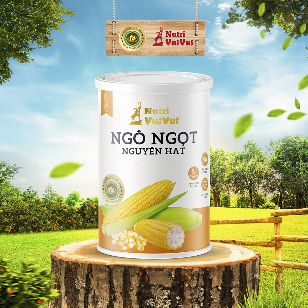 Ngô Ngọt Nguyên Hạt Loại 1 - Lon 450gr Làm Ngô Chiên, Salad - Nutri Vui Vui | Shopee Việt Nam