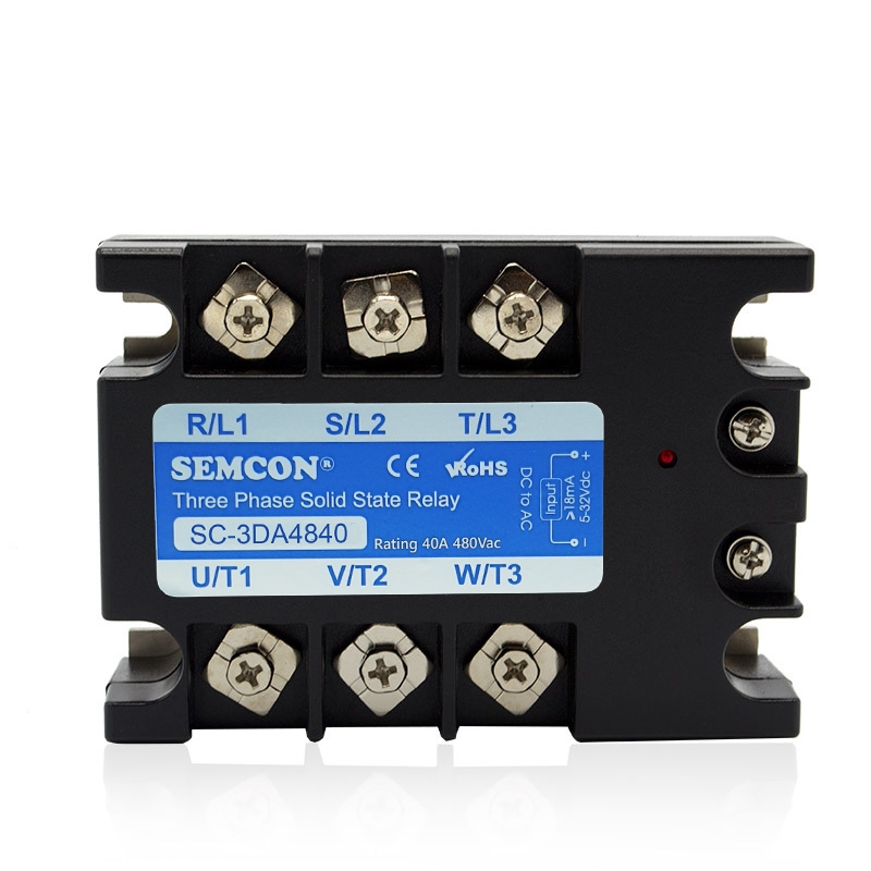 Rơ-le bán dẫn - SSR 3 pha DC to AC input:5-32Vdc 480Vac dòng 40A, 60A ...