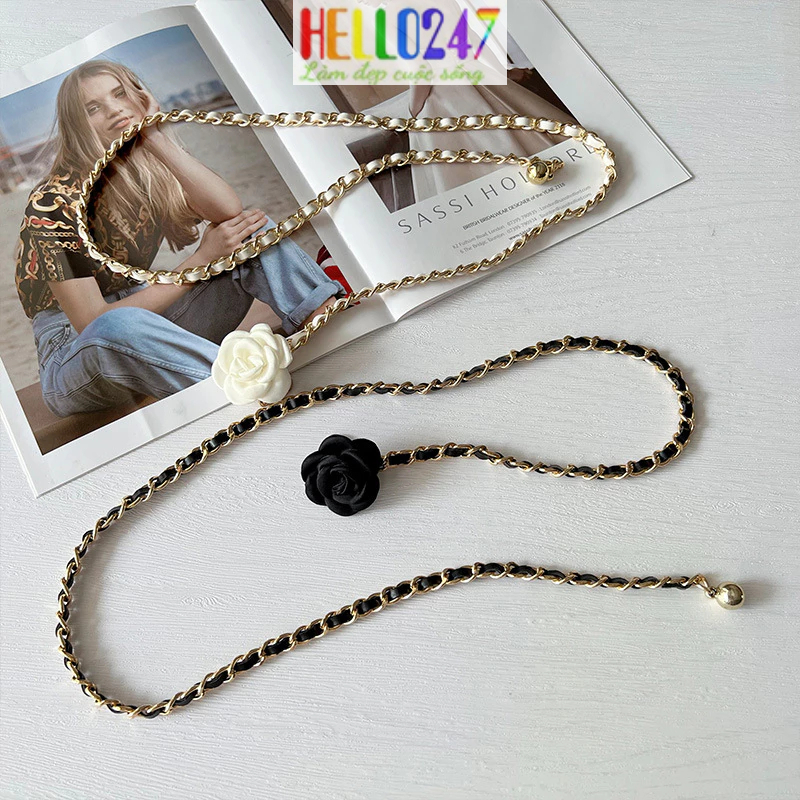 Thắt lưng xích hoa hồng đáng iu HELLO247 Đai váy nịt eo thắt lưng đầm ...