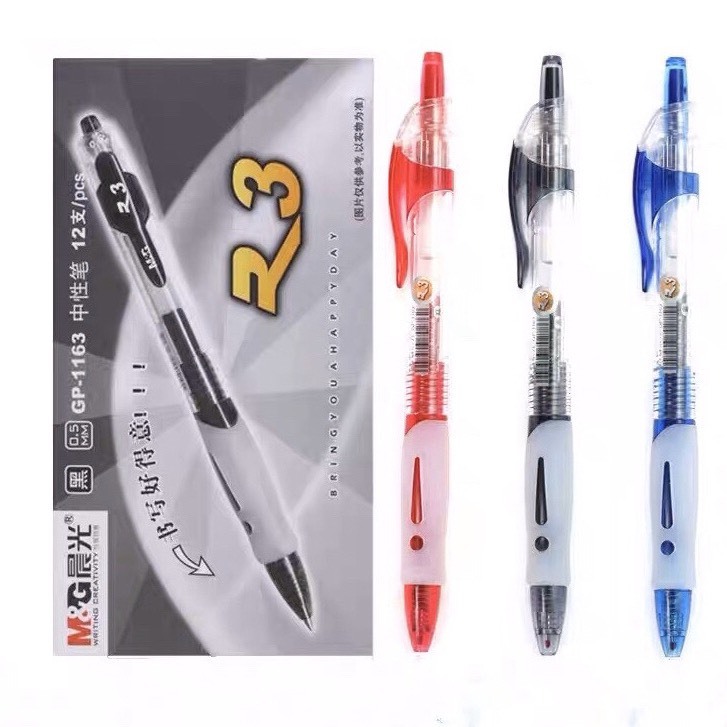 Bút Béo MG R3 Bút Nước,Bút bi bấm béo, bút bi M&G 1163, loại 1 xịn đủ 7 ...