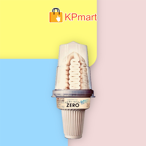 Kem lốc xoáy lưu ly phomat Hàn Quốc Lotte Zero Soft Cone 195ML | Shopee ...
