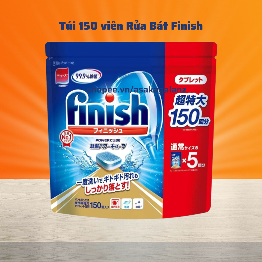 Viên rửa bát Finish ALL in one 120v 110v 100v muối bóng finish đủ loại ...