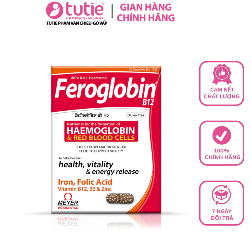 [CHÍNH HÃNG] Vitabiotics - Viên uống bổ sung sắt, acid folic, vitamin ...