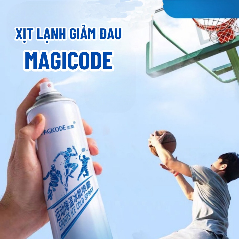 Chai Xịt Lạnh Giảm Đau MAGICODE Dung Tích 250ML, Bình Xịt Làm Lạnh Tức Thời 250ML Magicode Nội ...